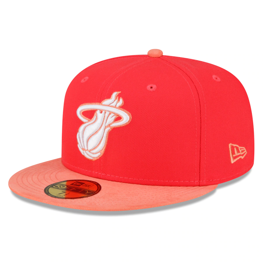 New Era Miami Heat Red/Peach Tonal 2022 59FIFTY Fitted Hat