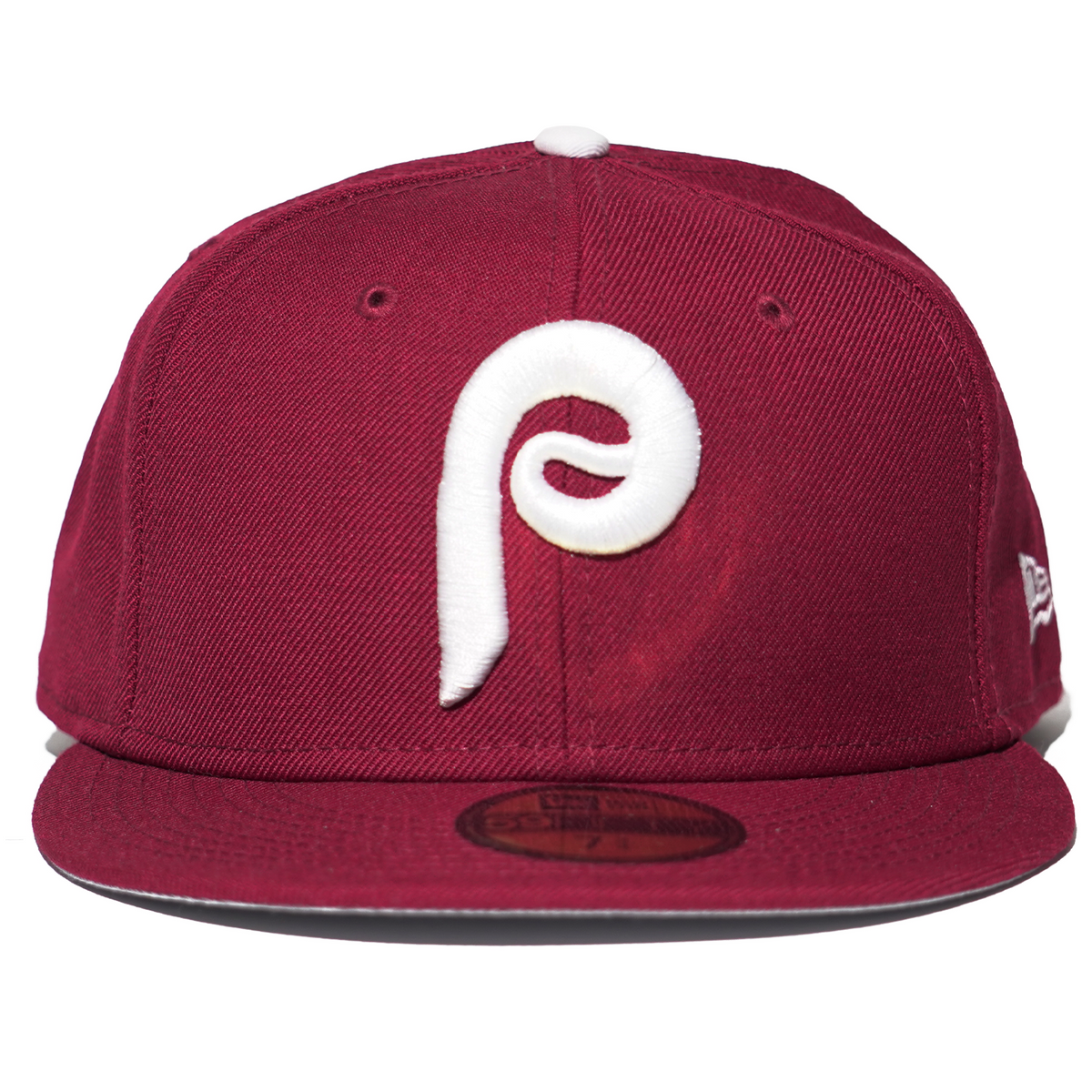 New Era Philadelphia Phillies Burgundy 59FIFTY Fitted Hat Grey Under B