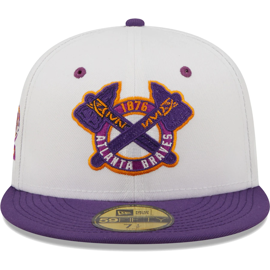 New Era Atlanta Braves New Era White/Purple 150th Anniversary Grape ...