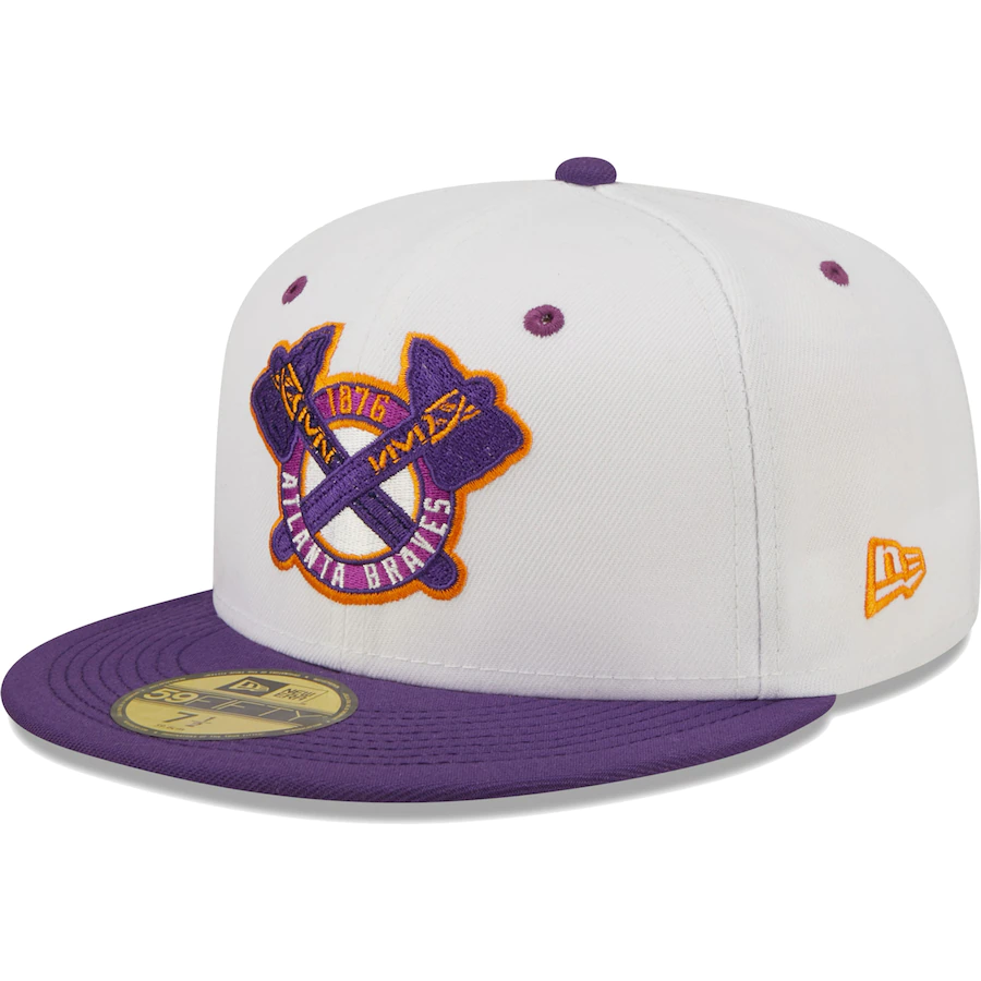 New Era Atlanta Braves New Era White/Purple 150th Anniversary Grape ...