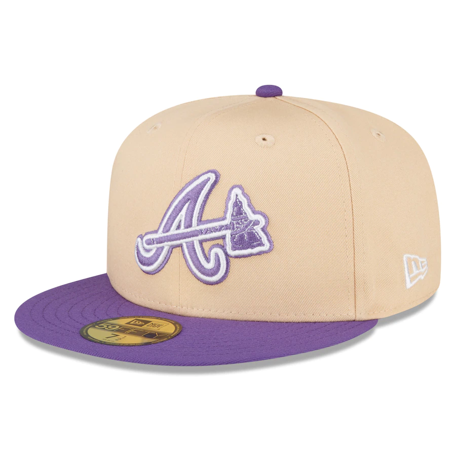 New Era Atlanta Braves Peach/Purple 1995 World Series 59FIFTY Fitted H