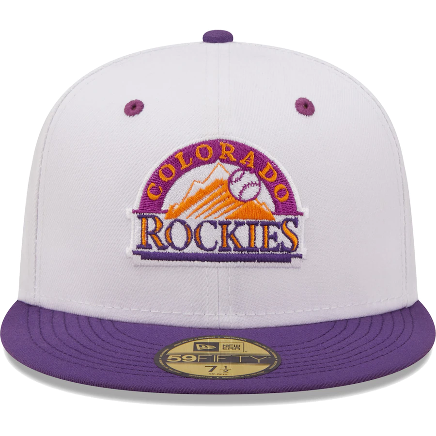New Era Colorado Rockies White/Purple 1995 Coors Field Grape Lolli ...