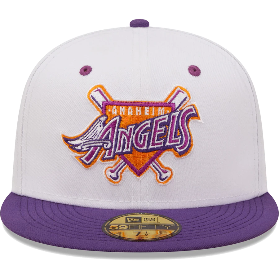 New Era Anaheim Angels White/Purple 40th Season Grape Lolli 59FIFTY ...