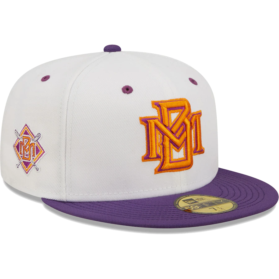 New Era Milwaukee Brewers White/Purple Throwback Logo Grape Lolli 59FI