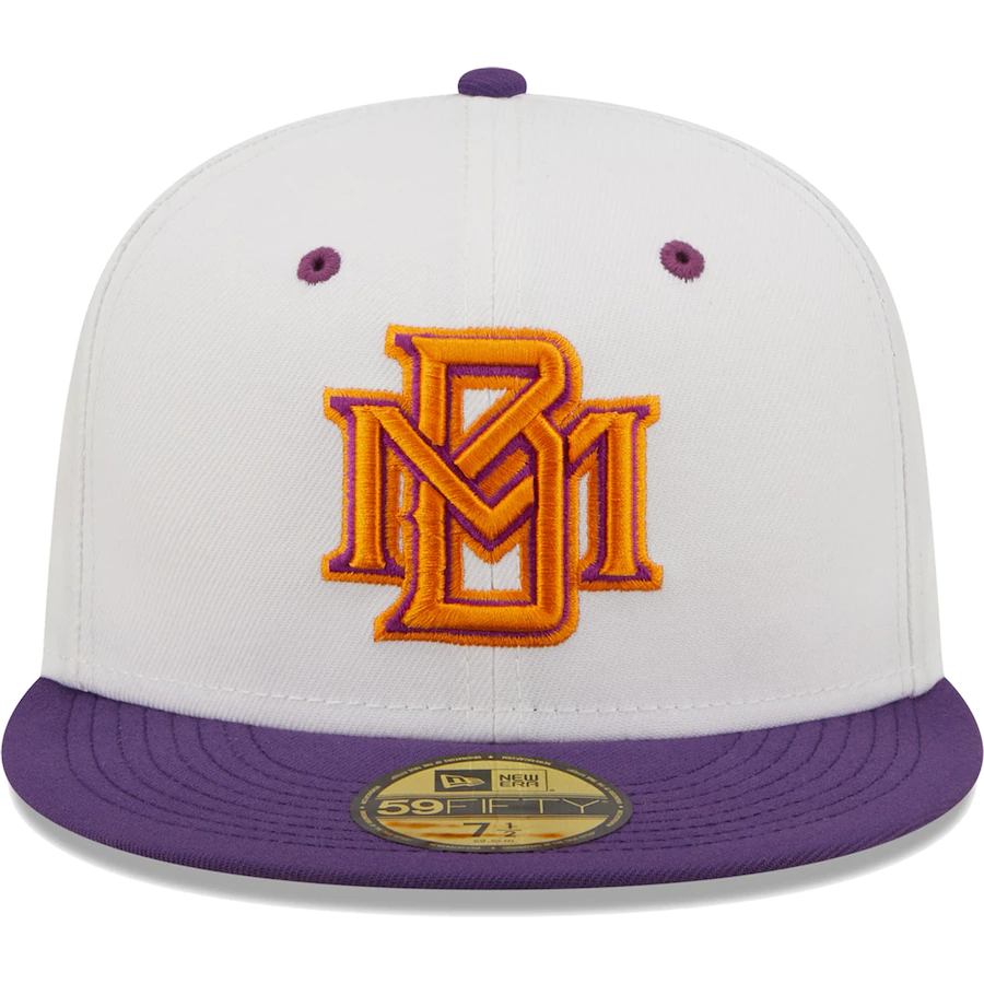 New Era Milwaukee Brewers White/Purple Throwback Logo Grape Lolli 59FI