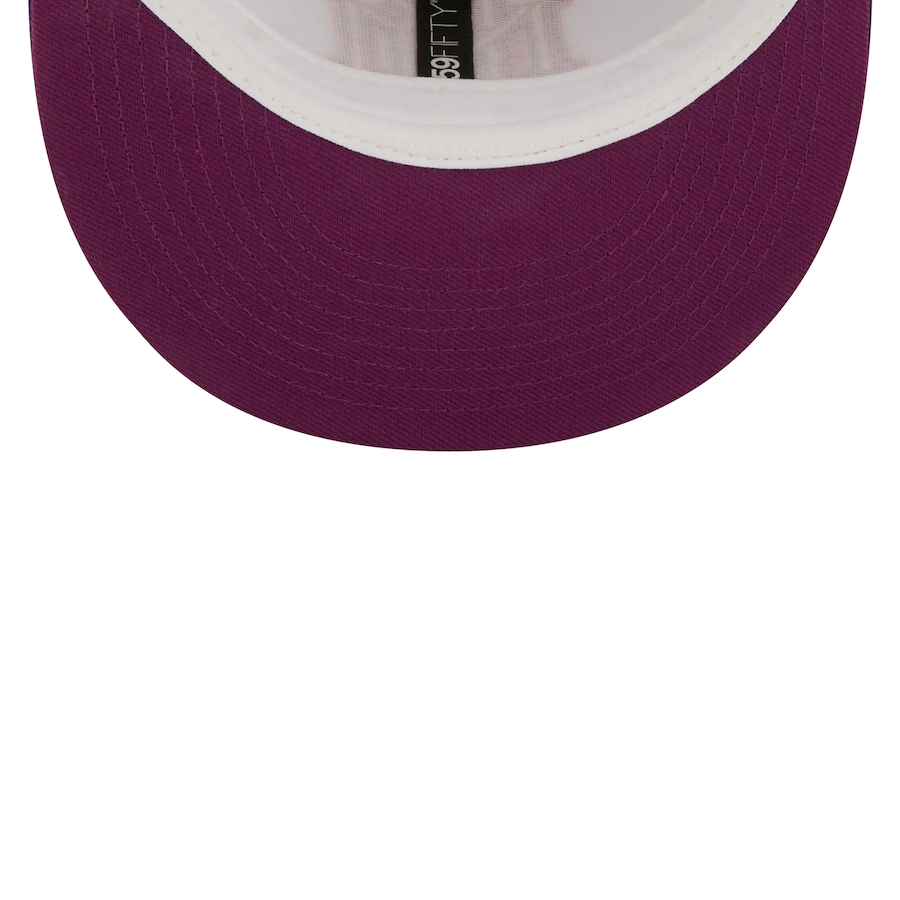 New Era Milwaukee Brewers White/Purple Throwback Logo Grape Lolli 59FI