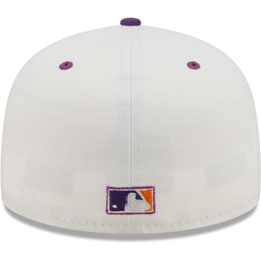 New Era Texas Rangers White/Purple 1993 Rangers Grape Lolli 59FIFTY Fi