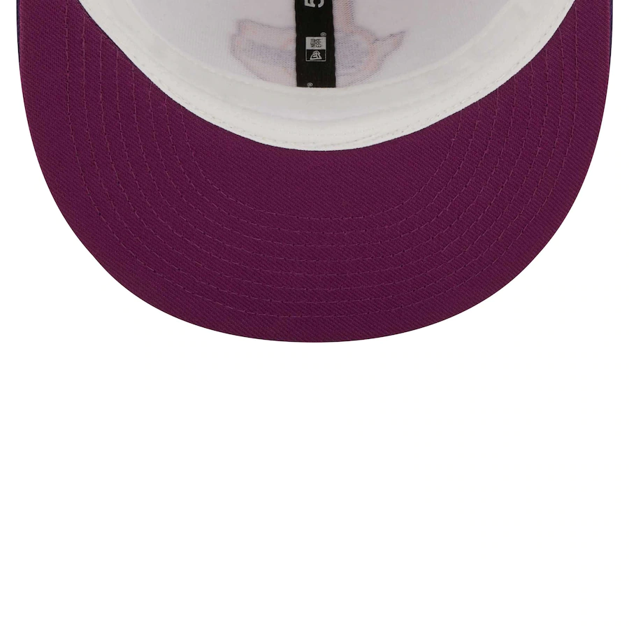 New Era Texas Rangers White/Purple 1993 Rangers Grape Lolli 59FIFTY ...