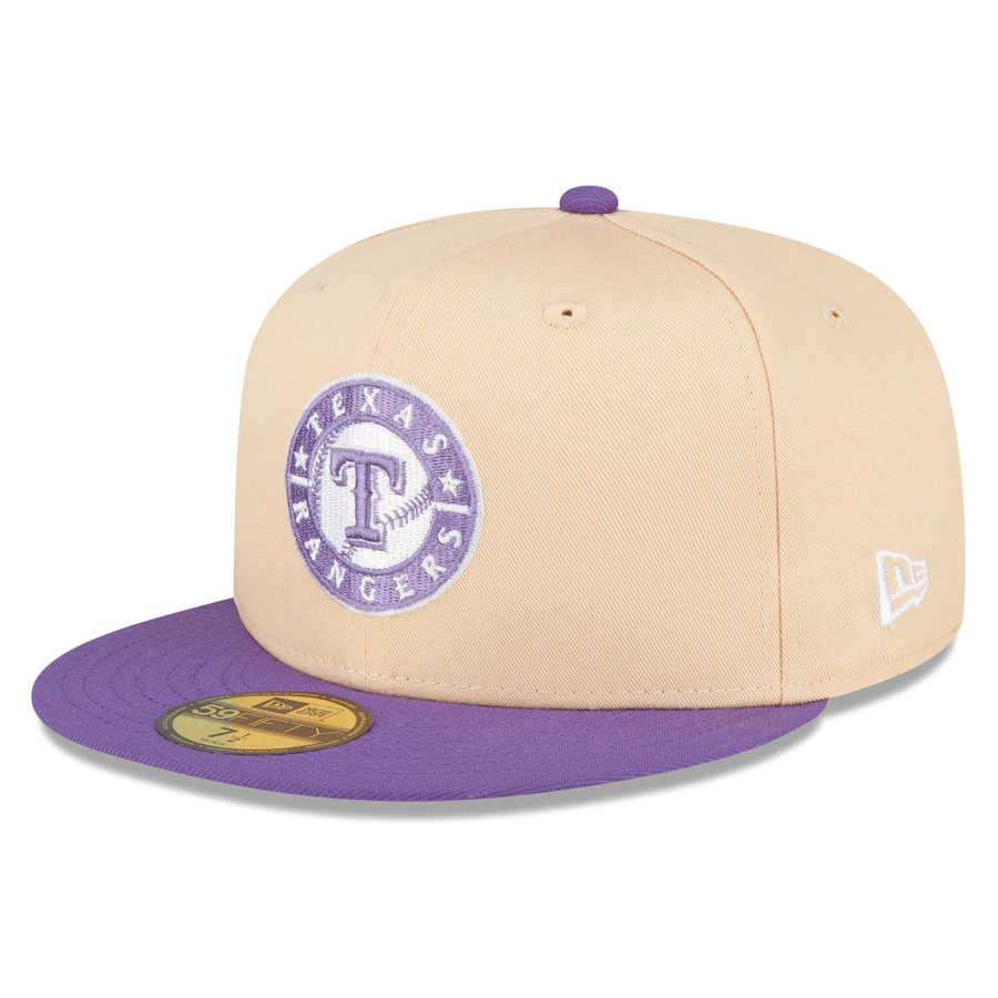 New Era Texas Rangers Peach/Purple 2010 World Series 59FIFTY Fitted Ha