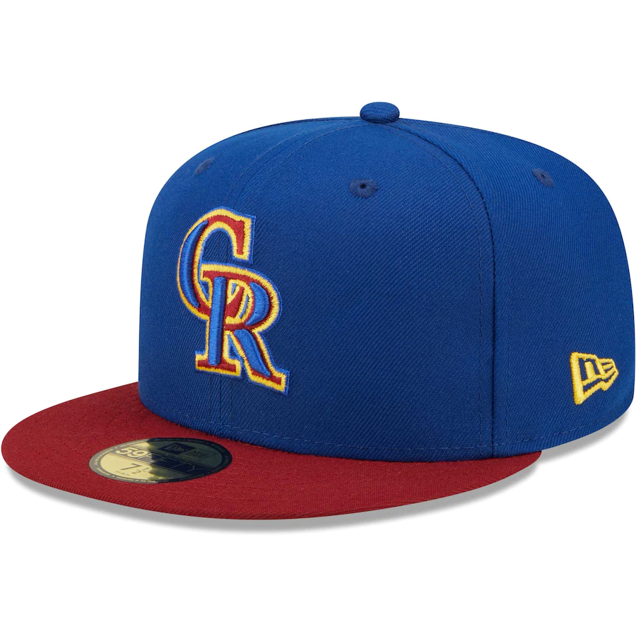 New Era Colorado Rockies Blue/Red Alternate Logo Primary Jewel Gold ...