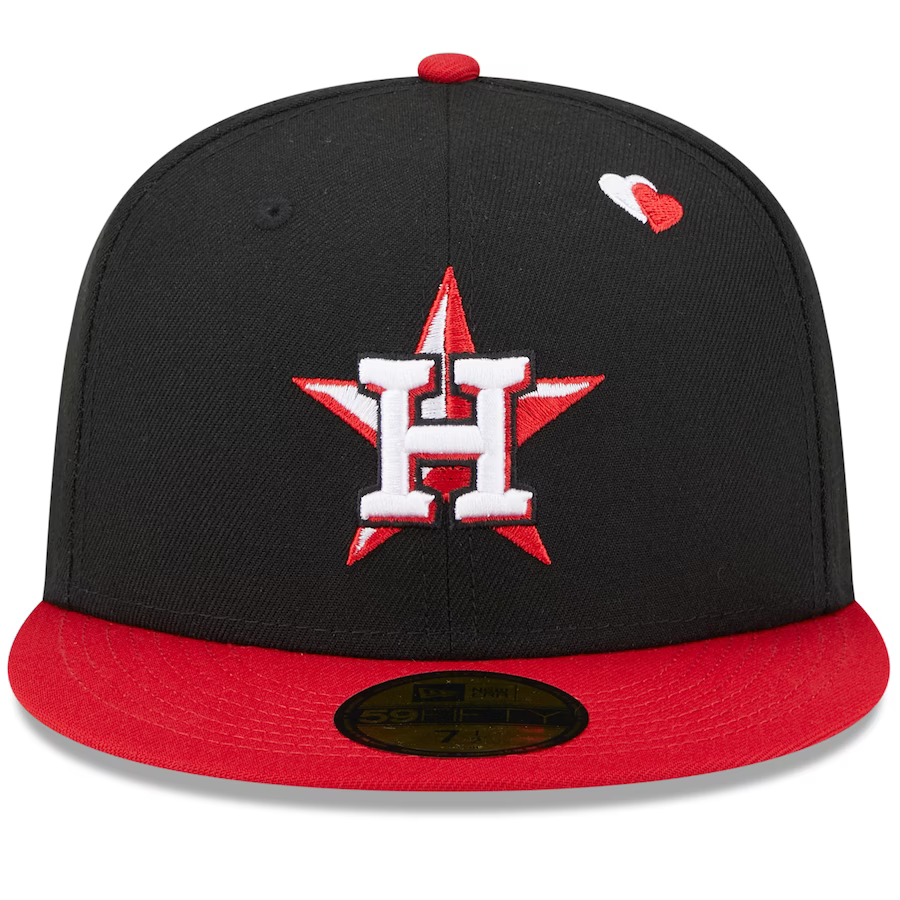 New Era Houston Astros Black/Red Hearts 2023 59FIFTY Fitted Hat