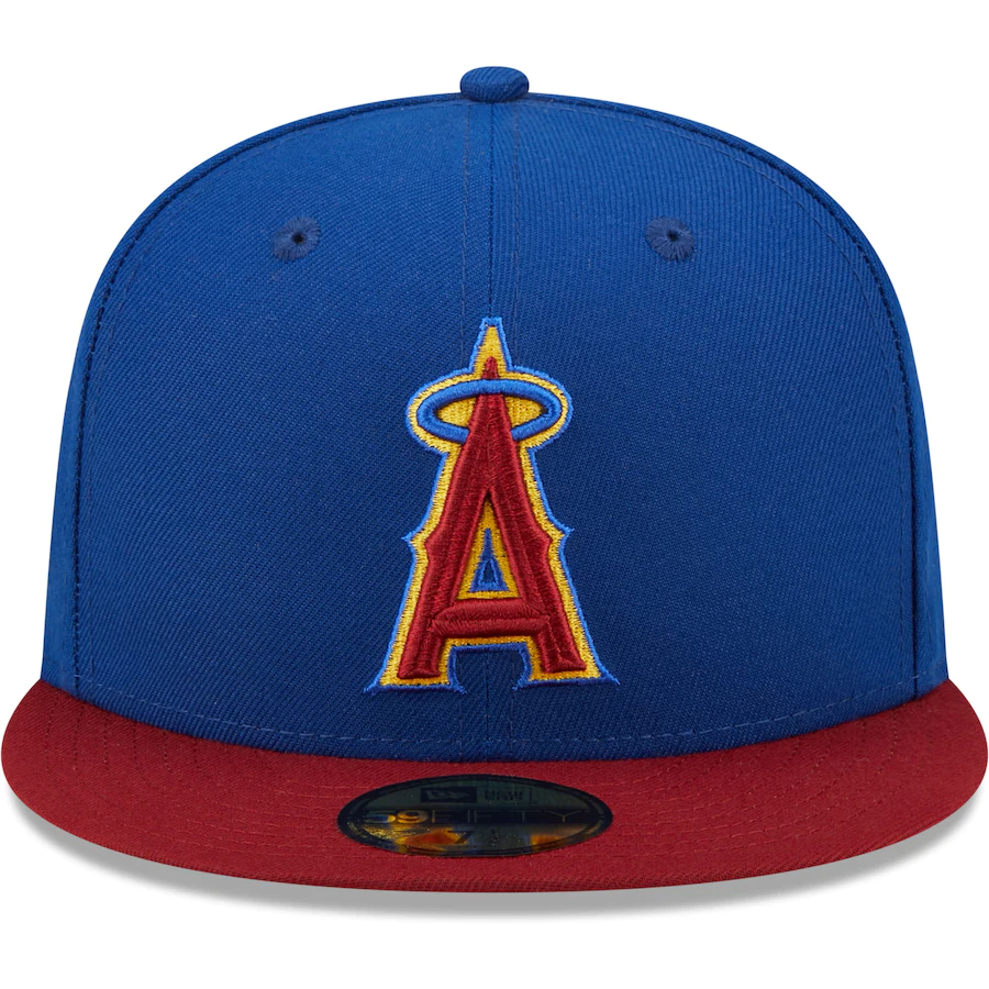 New Era Los Angeles Angels Blue/Red Alternate Logo Primary Jewel Gold ...