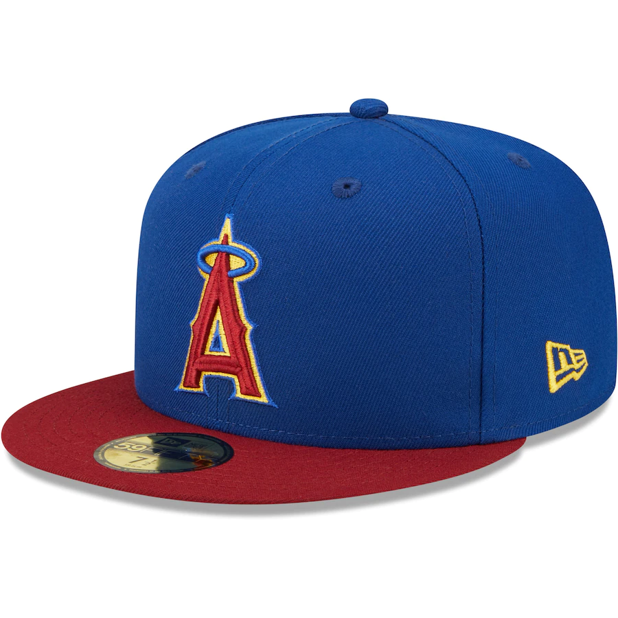 New Era Los Angeles Angels Blue/Red Alternate Logo Primary Jewel Gold ...