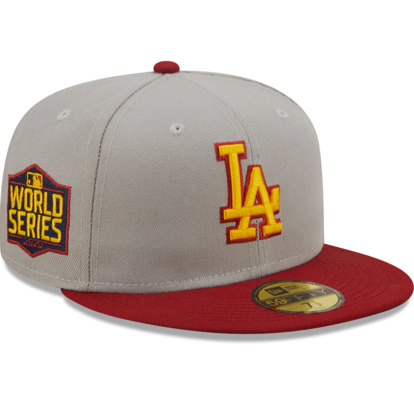 New Era Los Angeles Dodgers Gray/Red Navy Undervisor 59FIFTY Fitted Hat