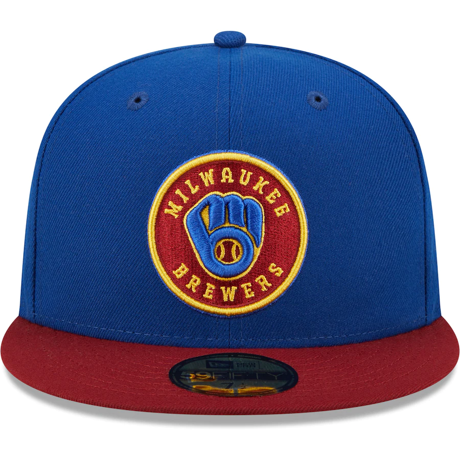 New Era Milwaukee Brewers Blue/Red Alternate Logo Primary Jewel Gold ...