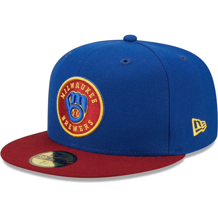 New Era Milwaukee Brewers Blue/Red Alternate Logo Primary Jewel Gold ...