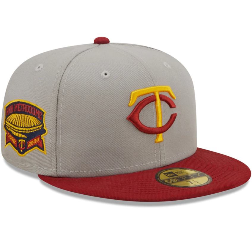 New Era Minnesota Twins Gary/Red HHH Metrodome Navy Undervisor 59FIFTY