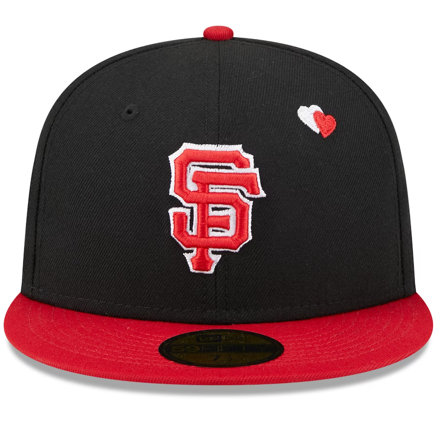 New Era San Francisco Giants Black/Red Hearts 2023 59FIFTY Fitted Hat
