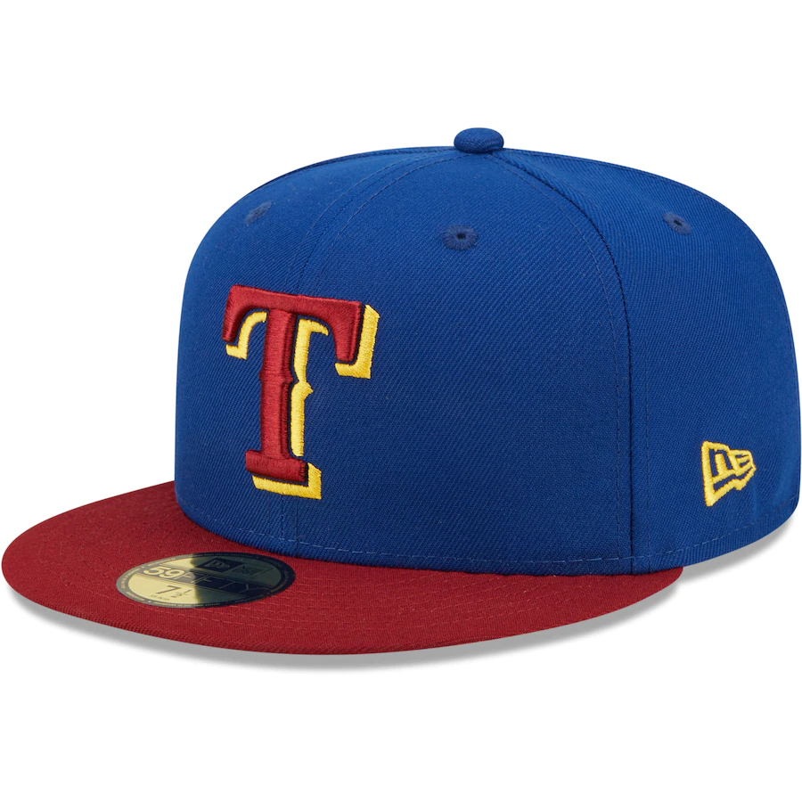 New Era Texas Rangers Blue/Red Alternate Logo Primary Jewel Gold ...