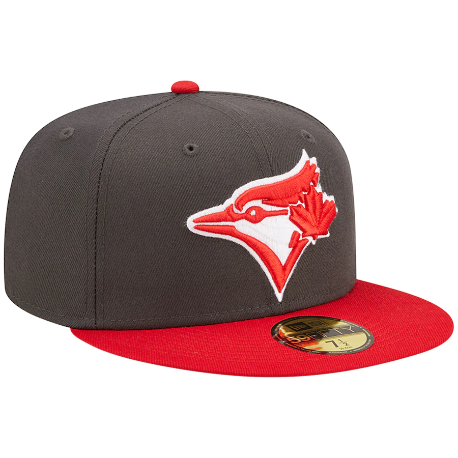 New Era Toronto Blue Jays Charcoal/Red Two-Tone Color Pack 59FIFTY ...