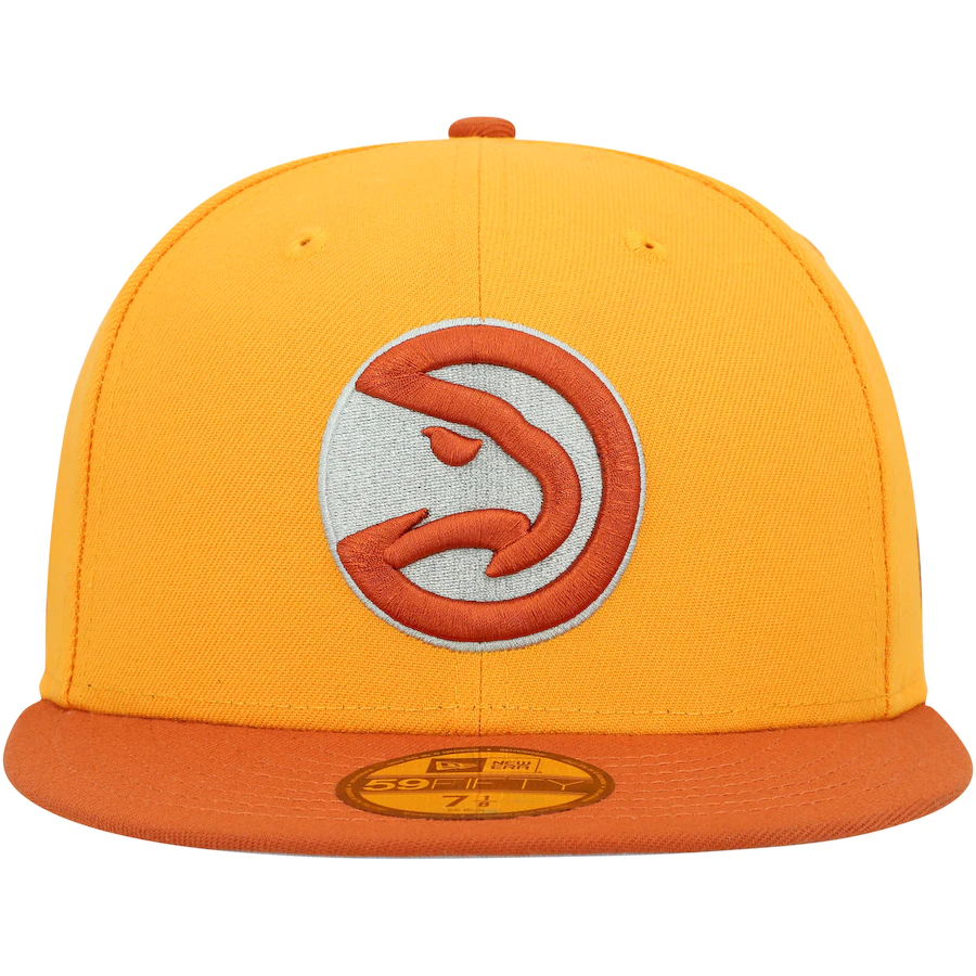 New Era Atlanta Hawks Gold/Rust 2022 59FIFTY Fitted Hat