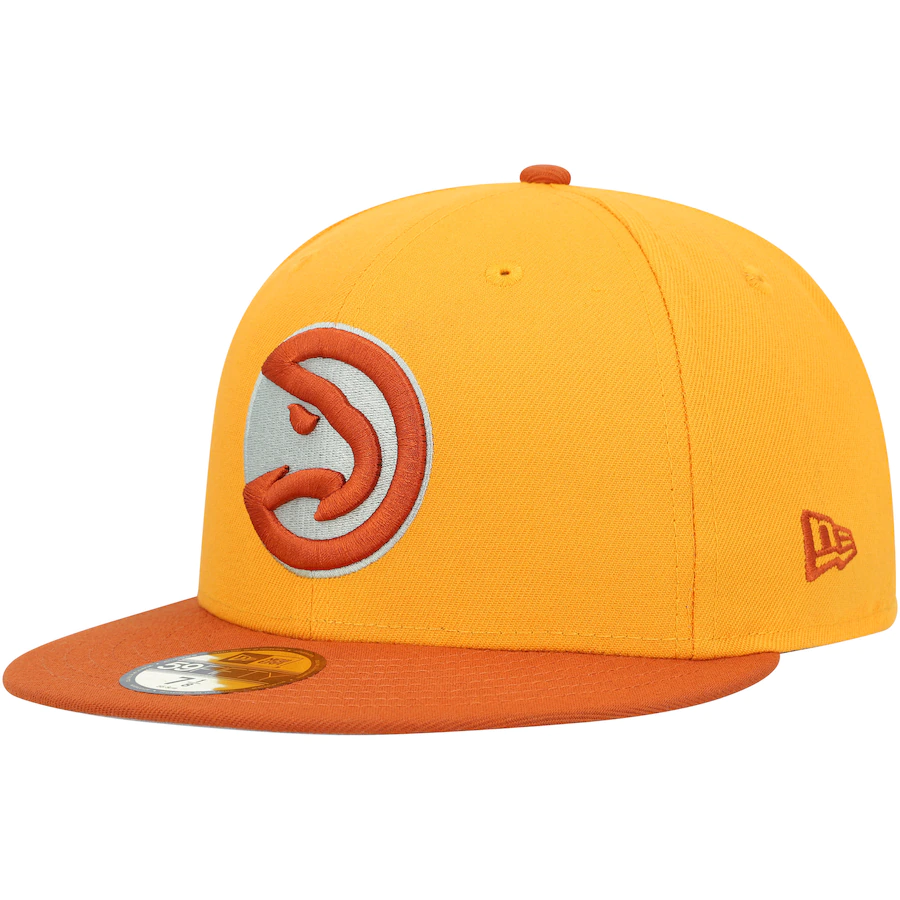 New Era Atlanta Hawks Gold/Rust 2022 59FIFTY Fitted Hat