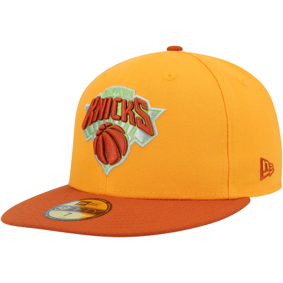 New Era New York Knicks Gold/Rust 2022 59FIFTY Fitted Hat