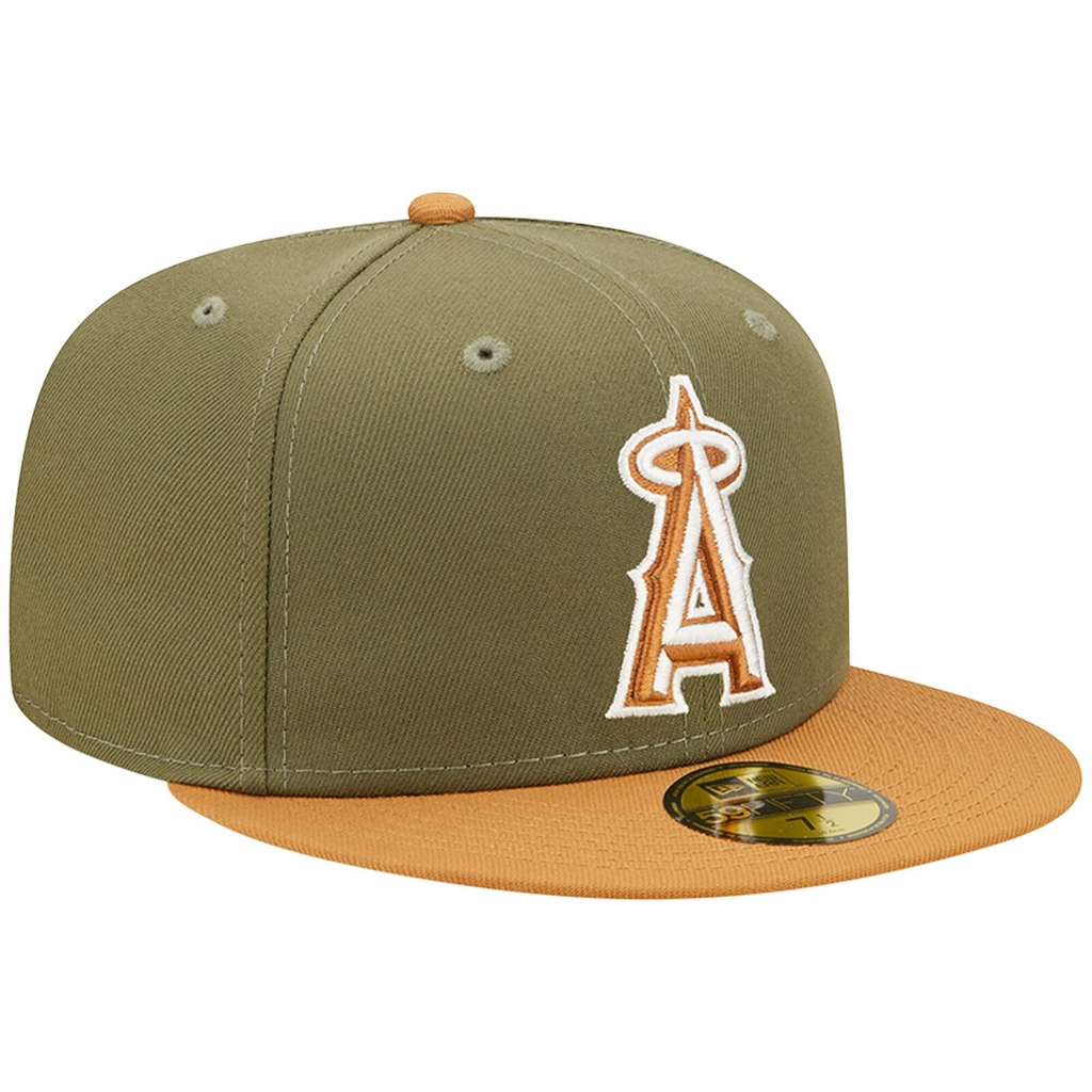 New Era Los Angeles Angels Olive/Brown Two-Tone Color Pack 59FIFTY ...