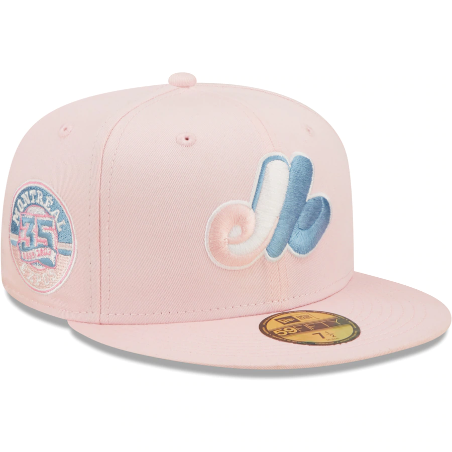 New Era Montreal Expos Pink/Sky Blue 35th Anniversary Cooperstown Coll