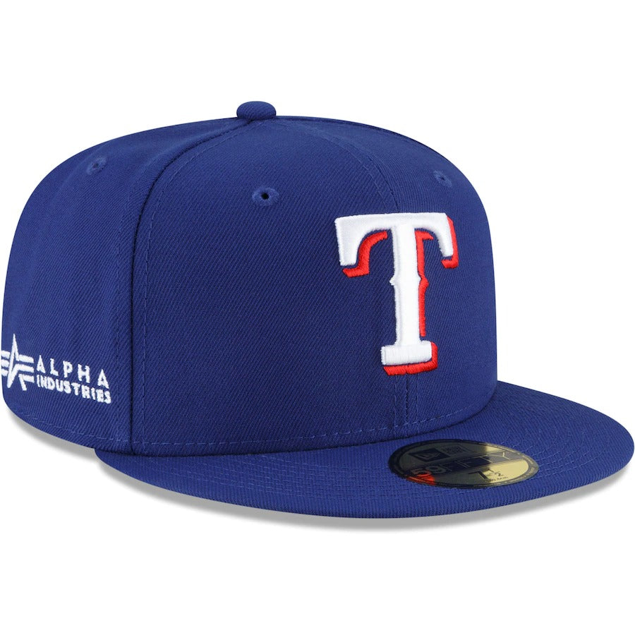 New Era x Alpha Industries Texas Rangers Royal 59FIFTY Fitted Hat