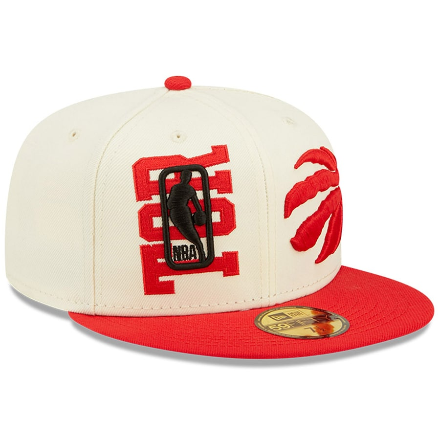 New Era Toronto Raptors Cream/Red 2022 NBA Draft 59FIFTY Fitted Hat