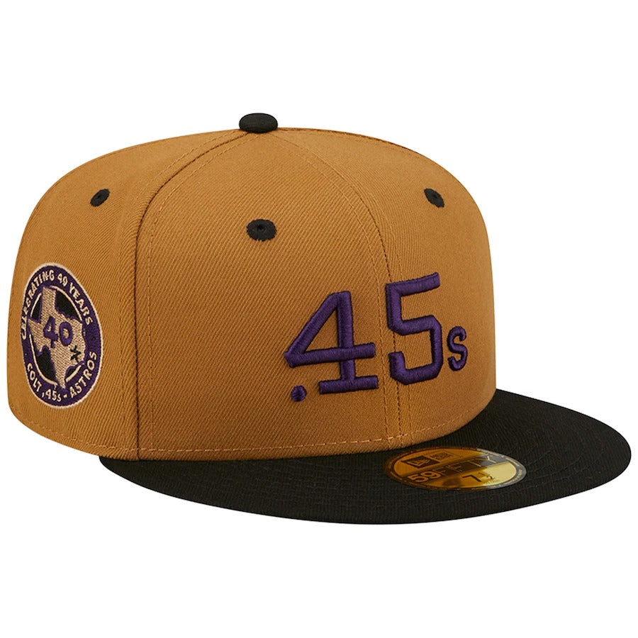 New Era Houston Colt .45's Tan/Black 40th Anniversary Cooperstown Coll